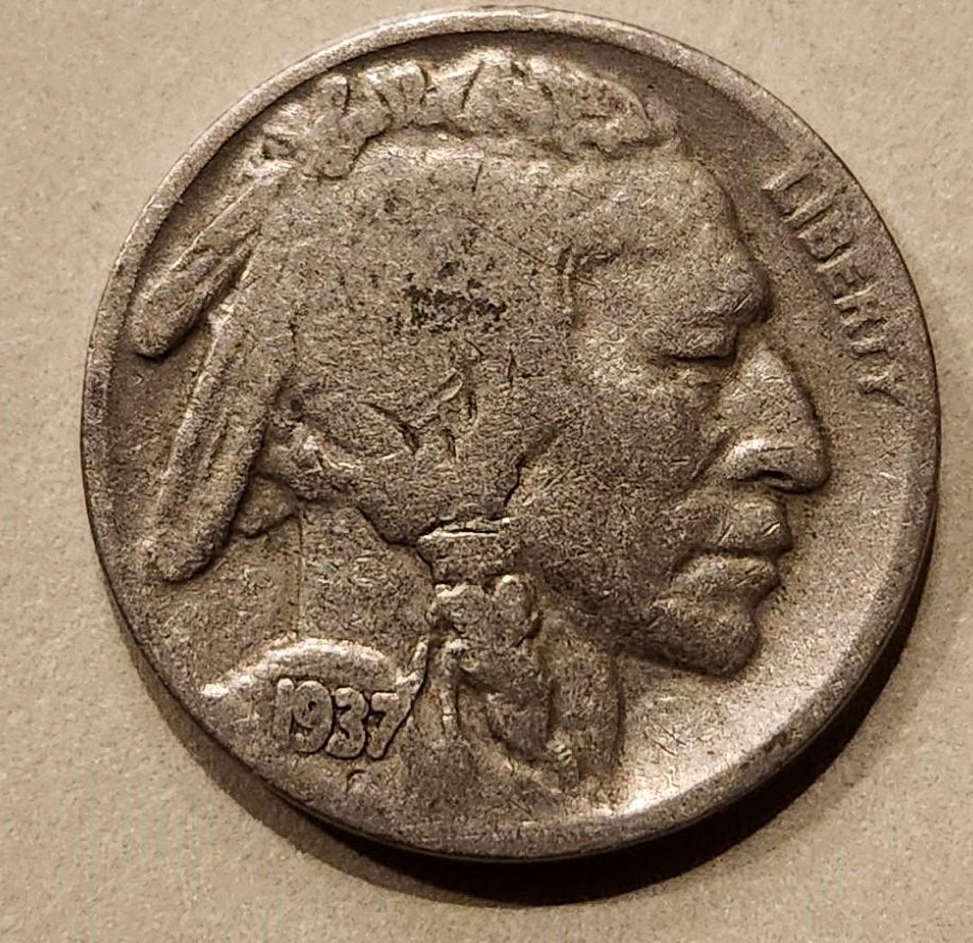 1937 Indian Head Buffalo Nickel - Etsy