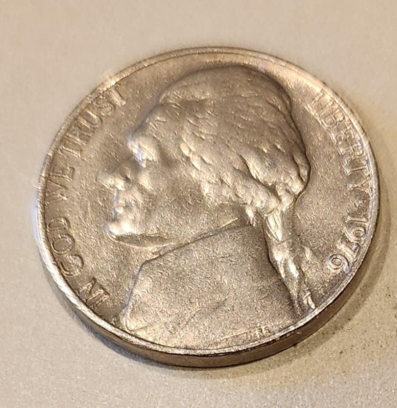 1976 Nickel No Mint Mark - Etsy