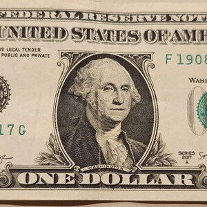 2017 A Series One Dollar Bill Birthday Note 19080517-1908 May 17 - Etsy