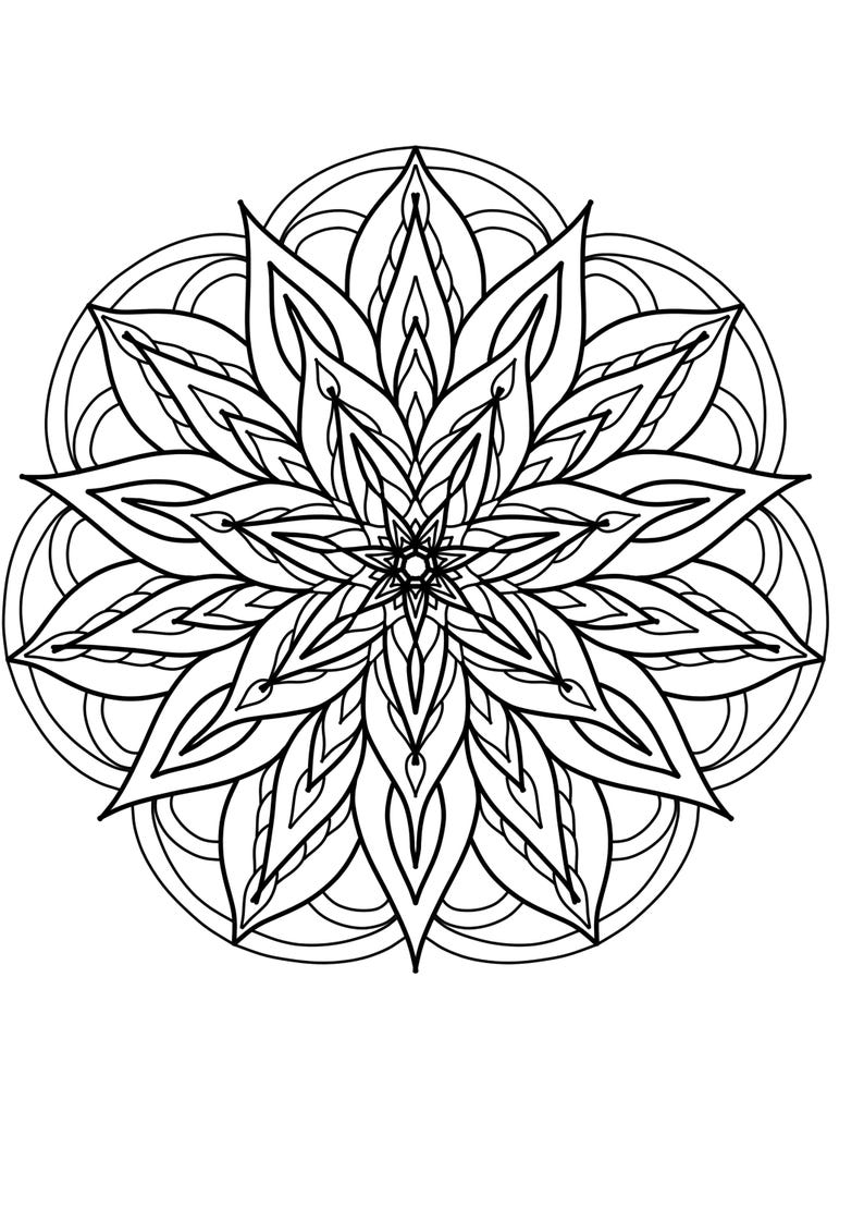 50 Mindful Mandala Moments Coloring Book - Etsy
