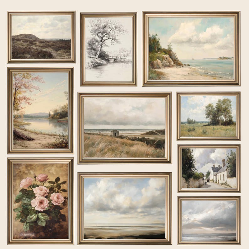 99+ Vintage Art Prints MEGA Bundle: Classic Gallery Wall Set (digital ...