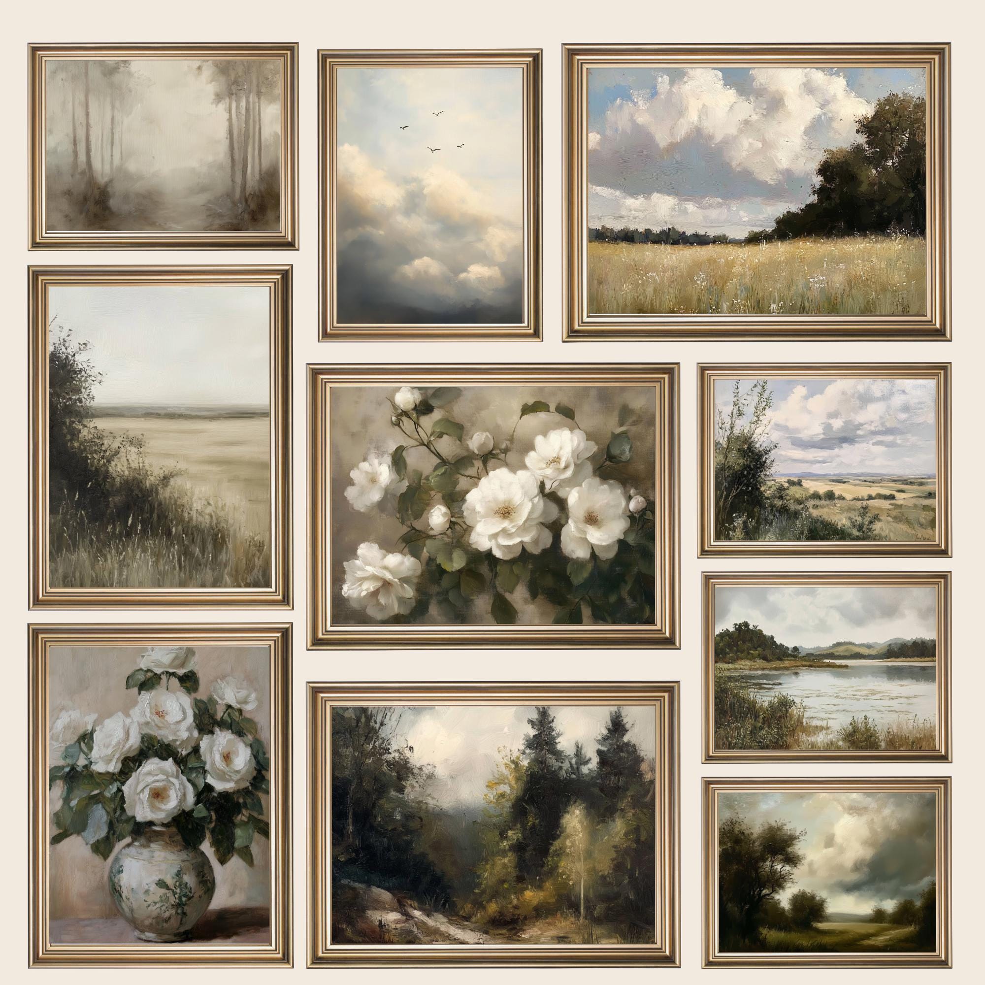99+ Vintage Art Prints MEGA Bundle: Classic Gallery Wall Set (digital ...