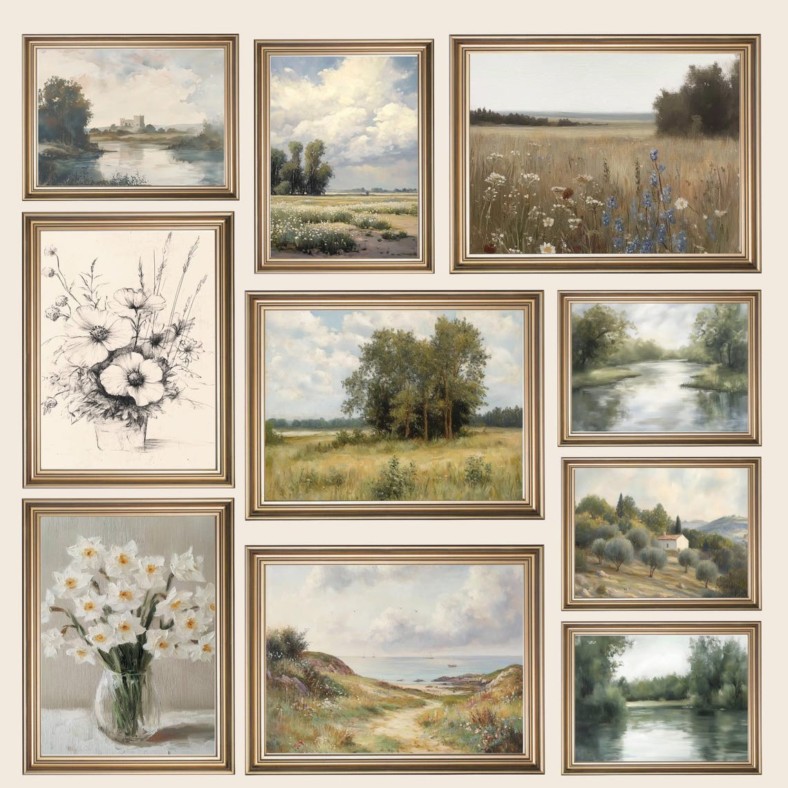 99+ Vintage Art Prints MEGA Bundle: Classic Gallery Wall Set (digital ...