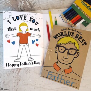 INSTANT DOWNLOAD Father's Day Activity Book Fun Kids Coloring Printable ...