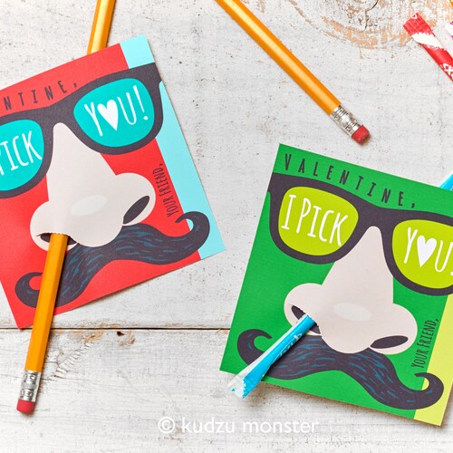 Crazy Straw Valentine Printable Valentine Non Candy | Etsy