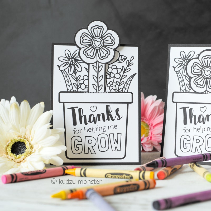 Flower Pot Card - Etsy