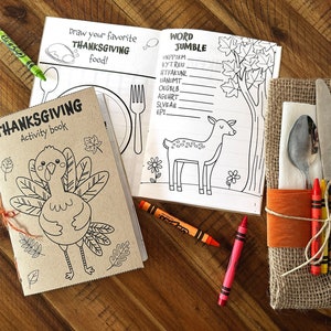Printable Thanksgiving Activity Book for the Kids Table | Turkey ...