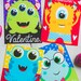 INSTANT DOWNLOAD Printable Classroom Monster Alien Valentines Candy ...