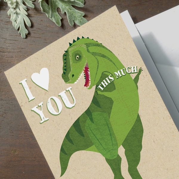 I Love You This Much Dinosaur - Etsy