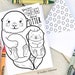 INSTANT DOWNLOAD Mother's Day Card Cute Otter Coloring | Etsy