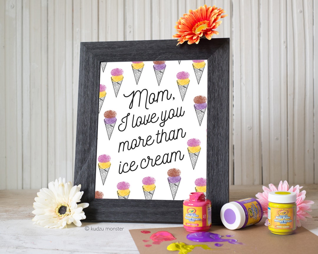 Finger Paint Mother's Day Printable Ice Cream Art DIY Kid's Art ...