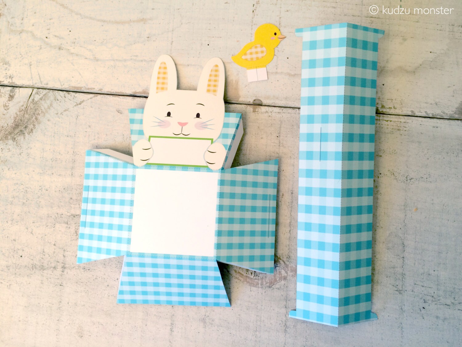 Printable Easter Bunny Basket Instant Download Rabbit Foldable Pink ...