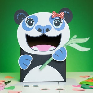 Panda Printable Box Craft Kit | DIY Valentine Box Decor Kit for ...