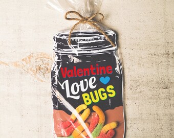 INSTANT DOWNLOAD Bug Candy Gift DIY Mason Jar Great for Gummy | Etsy