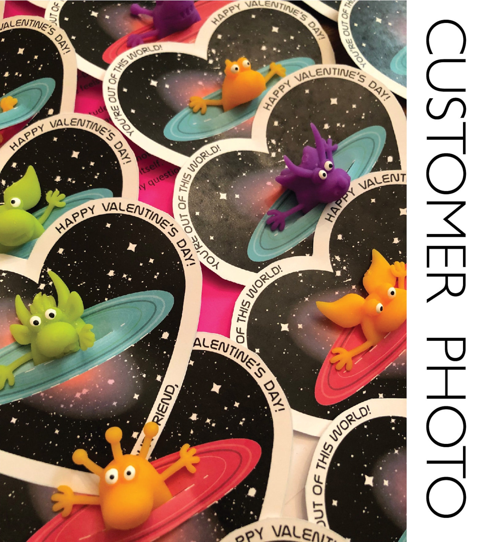 Saturn Sucker Valentines Share the Same Space Science Lollipop - Etsy