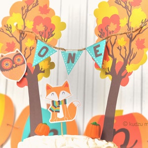 Fall Woodland Party Printable Decor Kit Fox Deer Raccoon Bear Forest ...