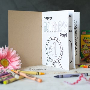 INSTANT DOWNLOAD Mother's Day Activity Book Fun Kids Coloring Printable ...