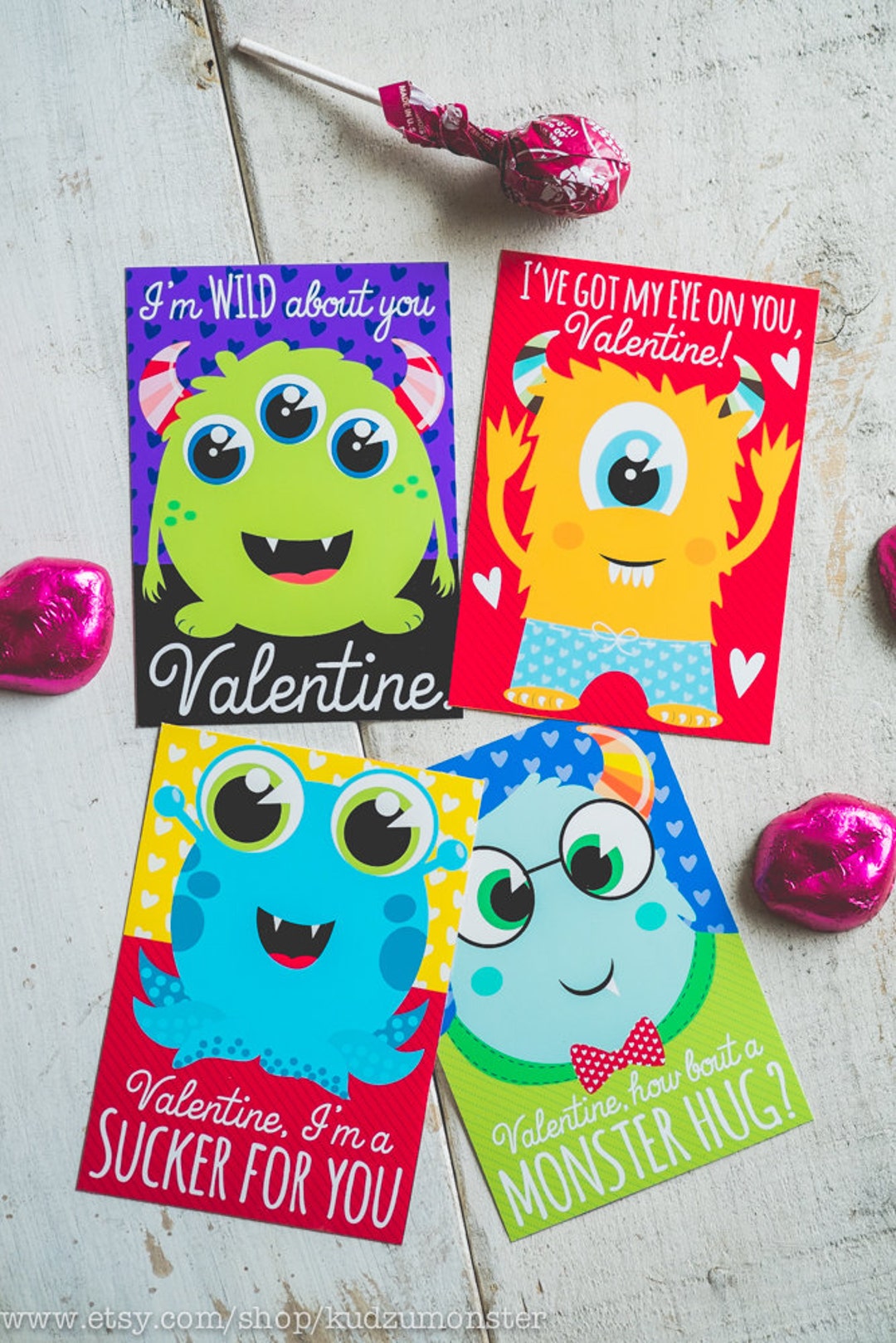 INSTANT DOWNLOAD Printable Classroom Monster Alien Valentines Boys ...