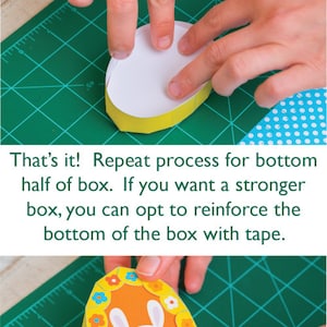 Printable Easter Egg Shaped Box Print and Fold D.I.Y. Bunny Treat Box ...