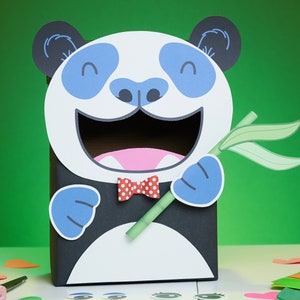 Panda Printable Box Craft Kit | DIY Valentine Box Decor Kit for ...