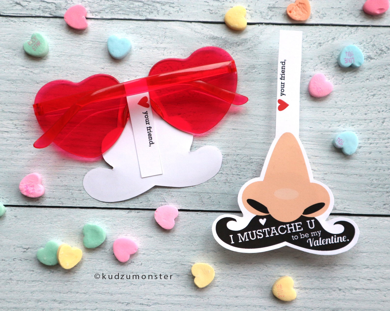 Nose Mustache Sunglasses Valentines Classroom Valentines Heart Shaped ...