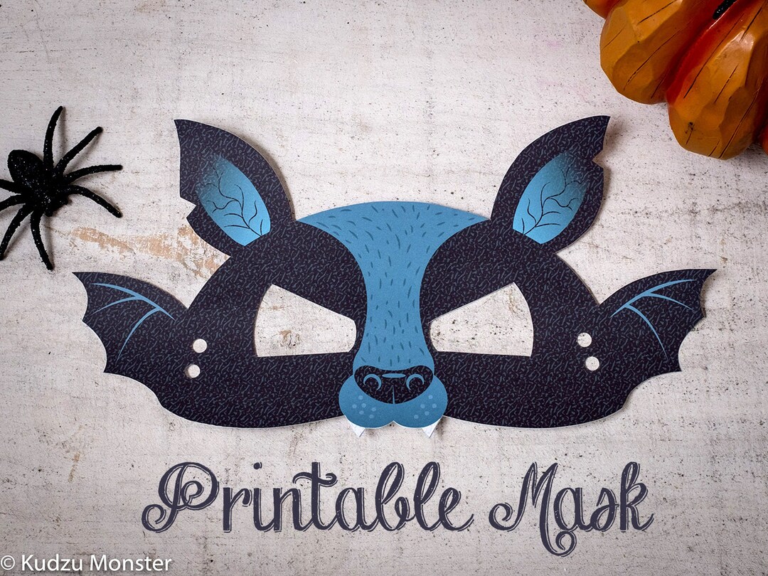 Printable Halloween Bat Mask for Kids DIY Halloween Activity Instant ...
