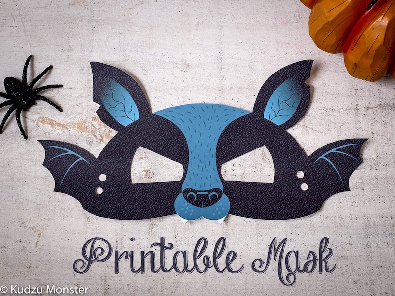 Printable Halloween Bat Mask for Kids DIY Halloween Activity - Etsy