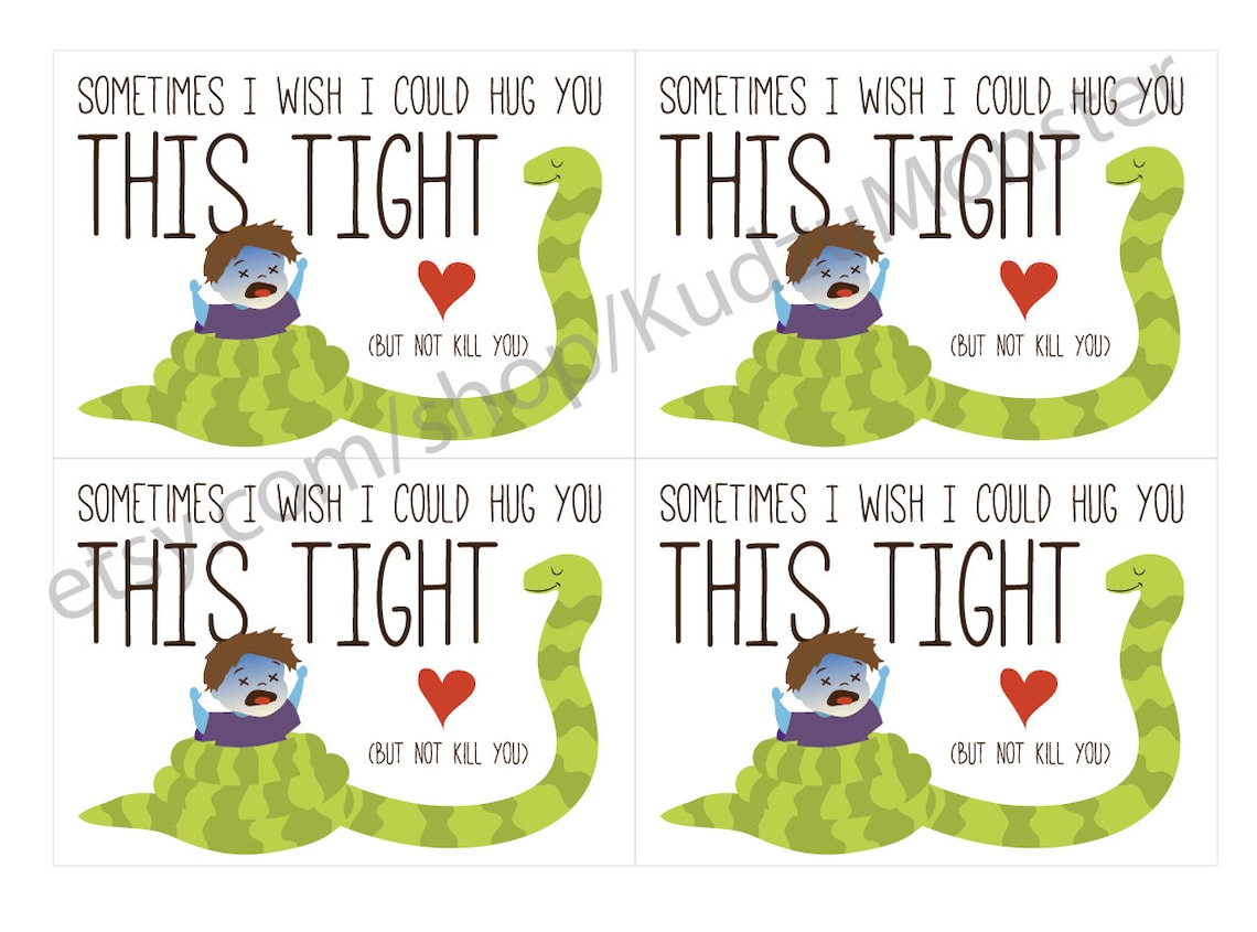 INSTANT DOWNLOAD Printable Classroom Funny Snake Boa Big Hug - Etsy UK