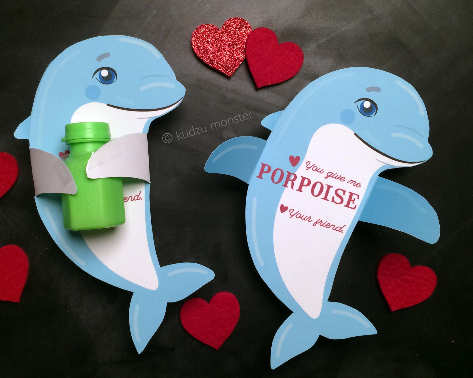 Dolphin Porpoise Valentine Candy Hugger Cute Valentine's Instant ...
