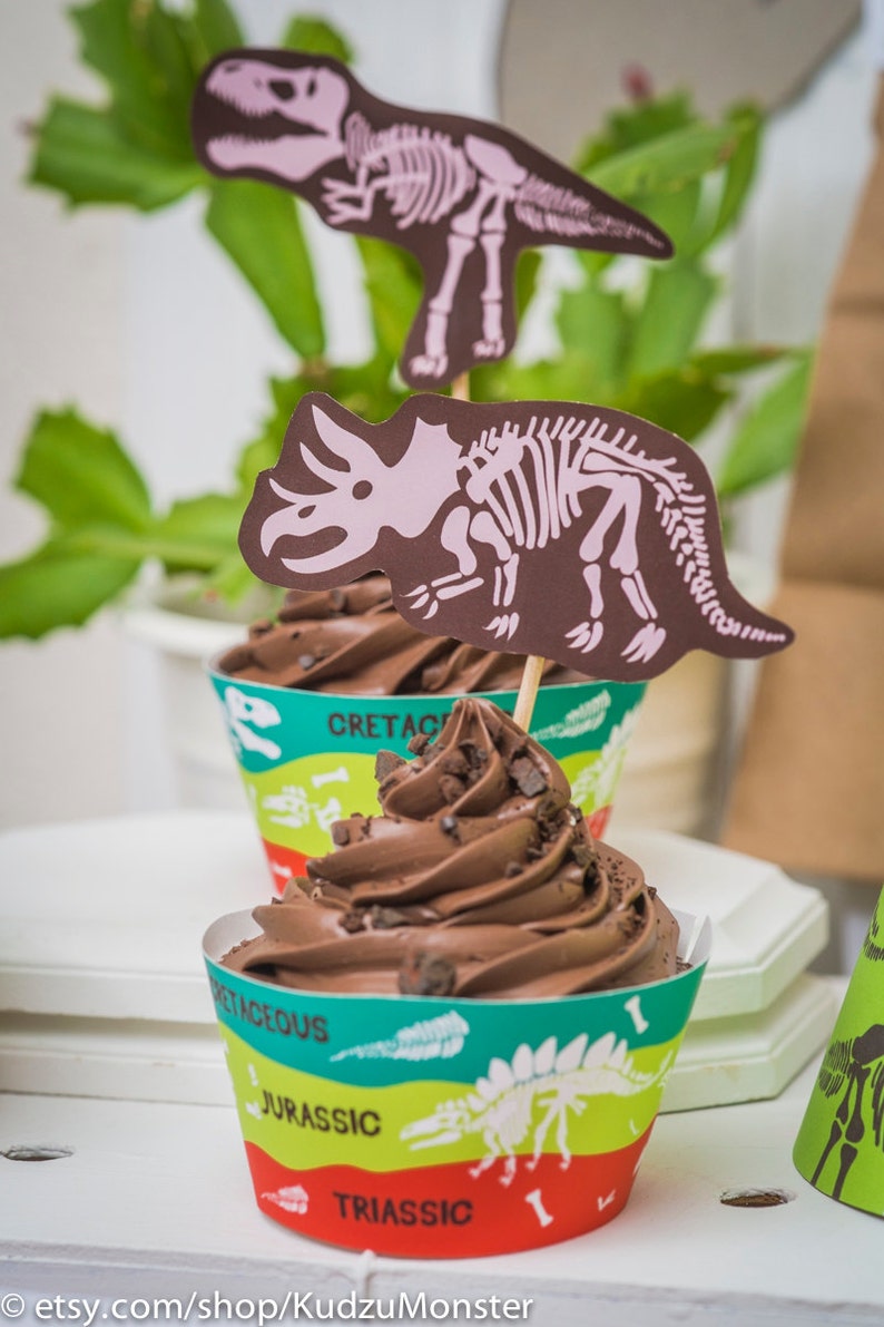 Dinosaur Fossil Party Printable Kit Birthday Decor Banner - Etsy