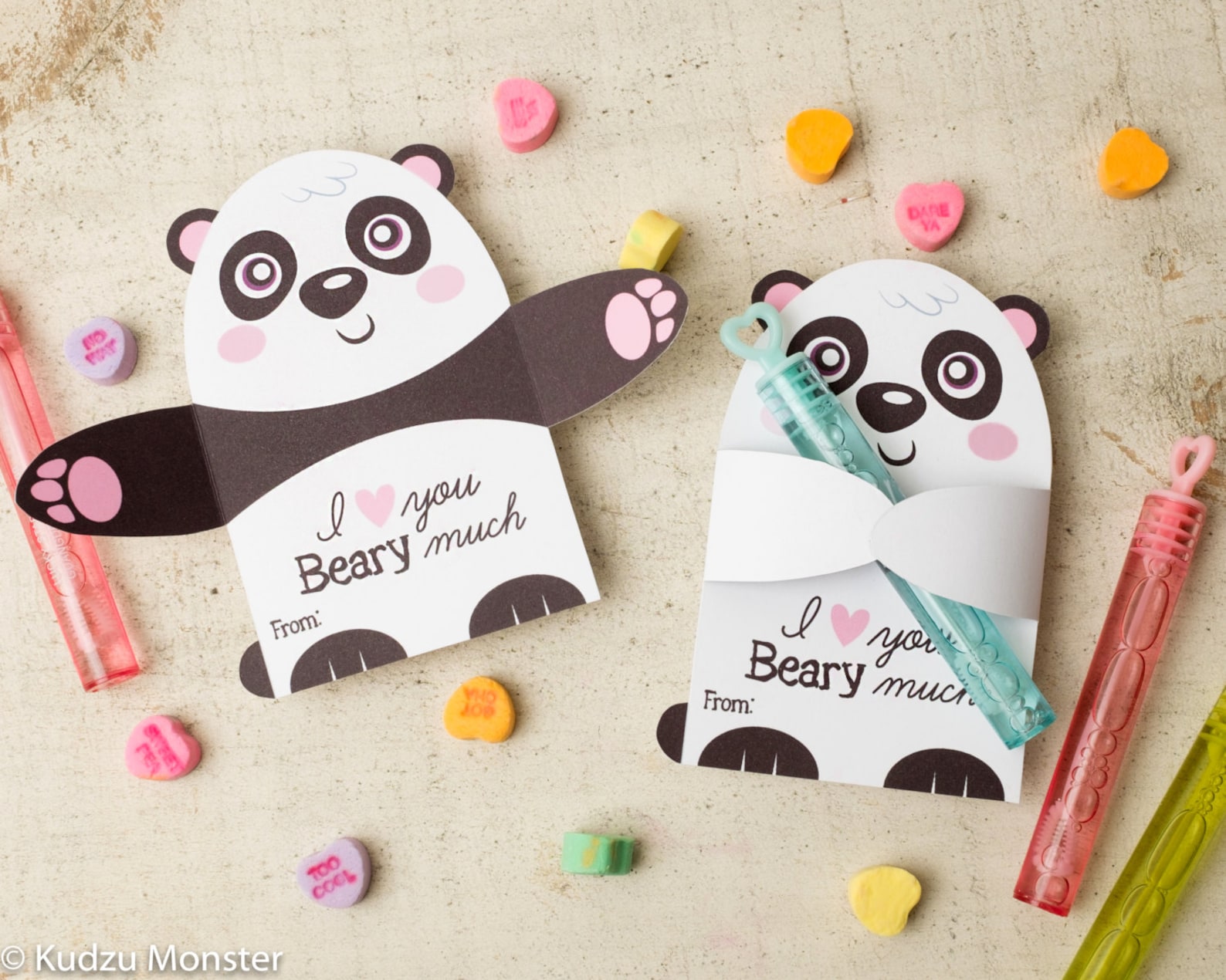 8 Wild Animal Valentines Candy\pencil hugger Printables – Kudzu Monster