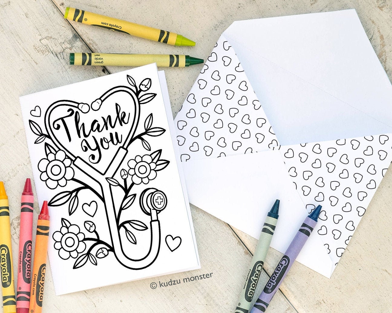 Nurse Appreciation Coloring Card Mother's Day Activity Page DIY Kids ...