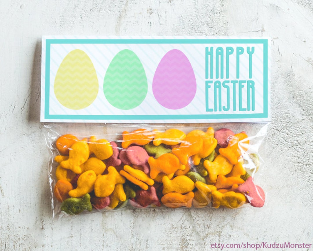 Printable Easter Egg Candy Bag Topper for Plastic Snack Bag or Brown ...