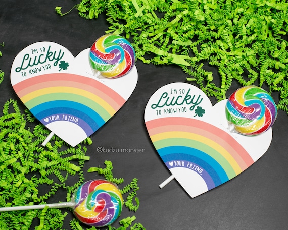 St. Patrick's Day Printable DIY Heart Rainbow Instant - Etsy