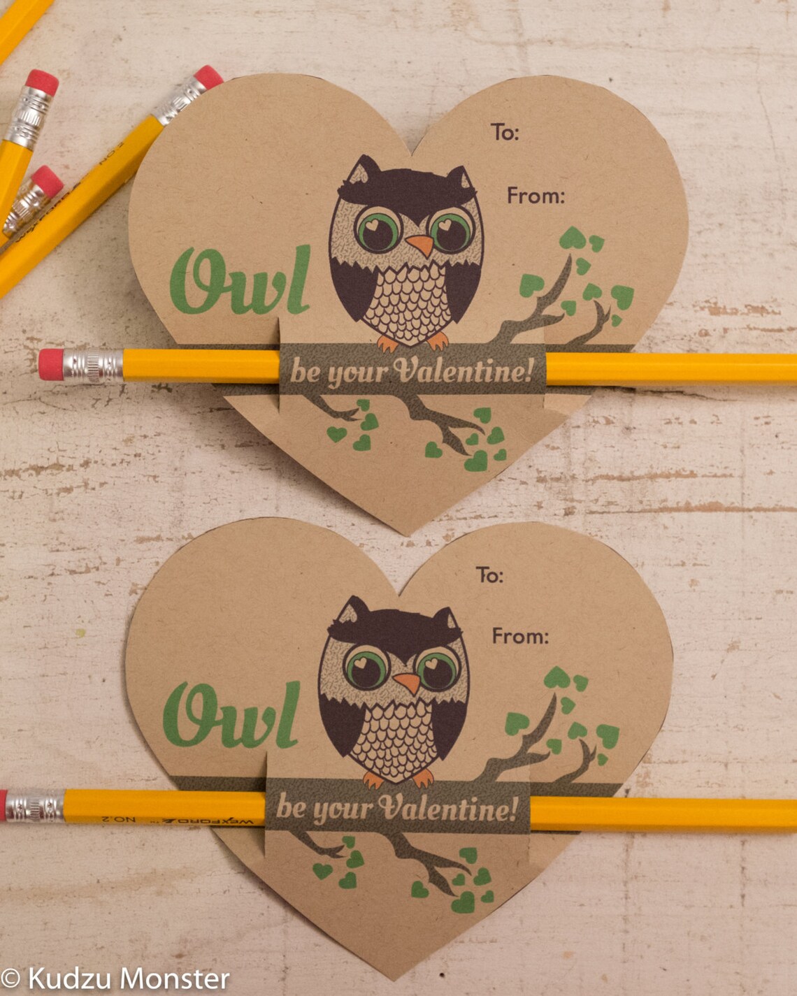 Printable Owl Pencil Valentines Instant Download Non Candy | Etsy