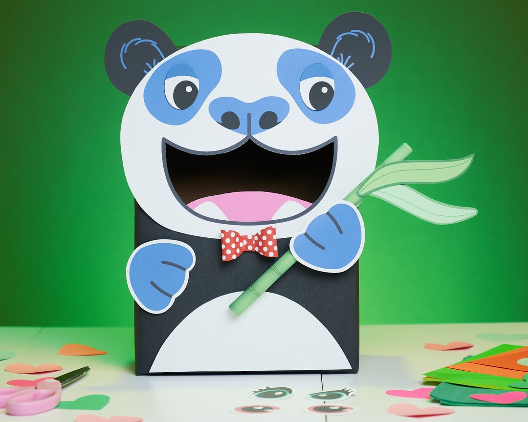 Panda Printable Box Craft Kit | DIY Valentine Box Decor Kit for ...
