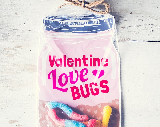 Love Bug Valentine Cards for Kids, PRINTABLE Classroom Valentines ...