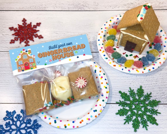 Printable Treat Topper for a Build Your Own Gingerbread House Kit ...