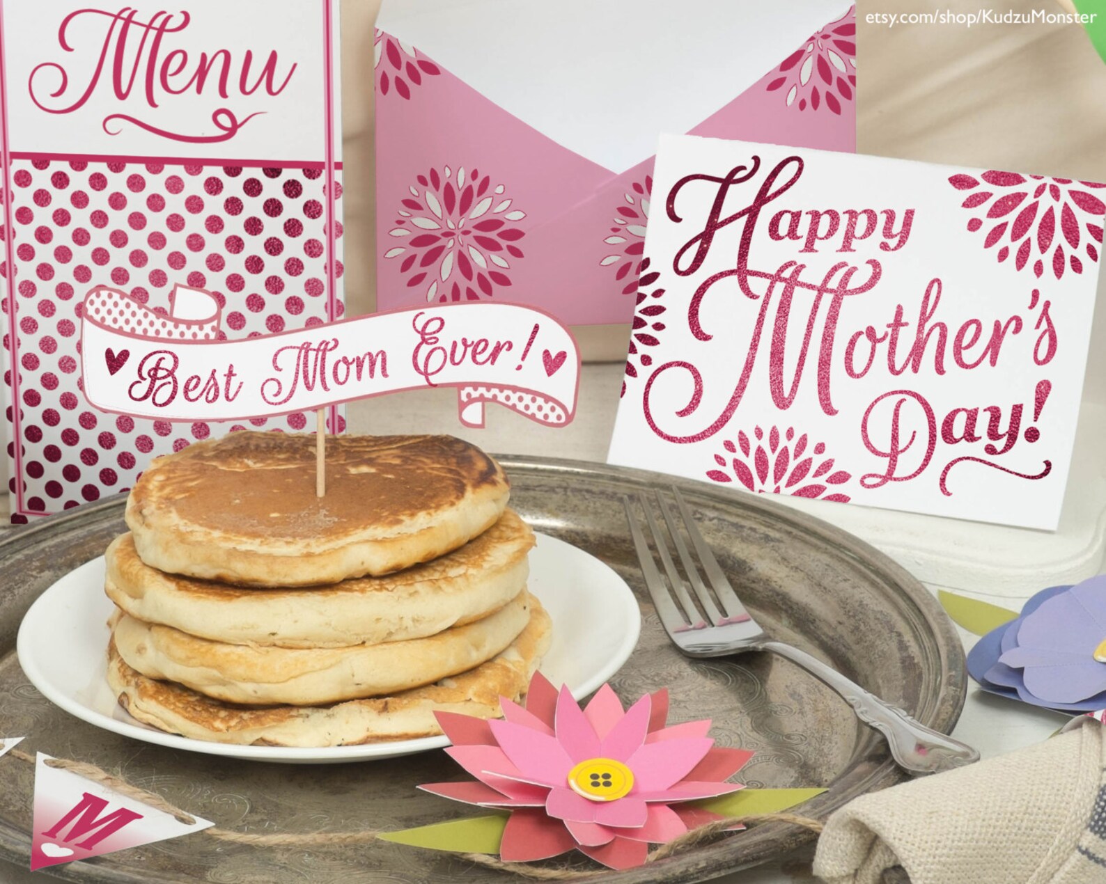 Mother's Day Breakfast in Bed Printable DIY Kit Card - Etsy