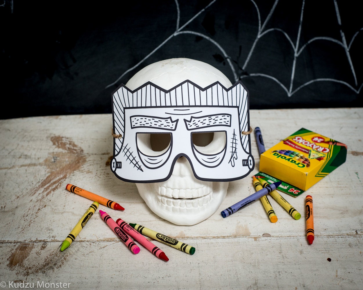 Halloween Printable Frankenstein Coloring Mask, Classroom Halloween ...