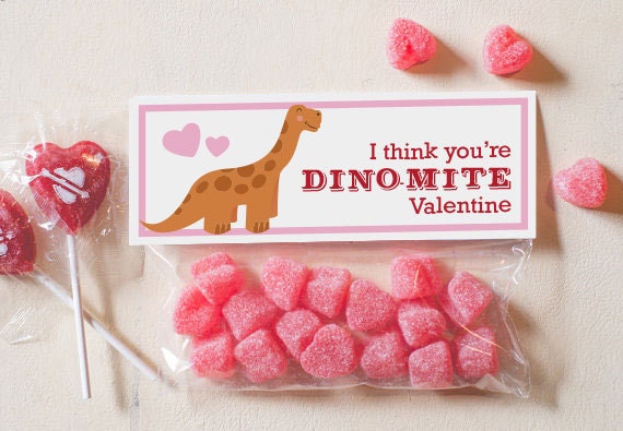 INSTANT DOWNLOAD Printable Cute Dinosaur Classroom Valentines - Etsy