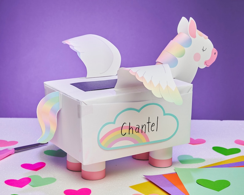 Pegasus Valentine Box Kit DIY Printable Horse Box Decor Kit - Etsy