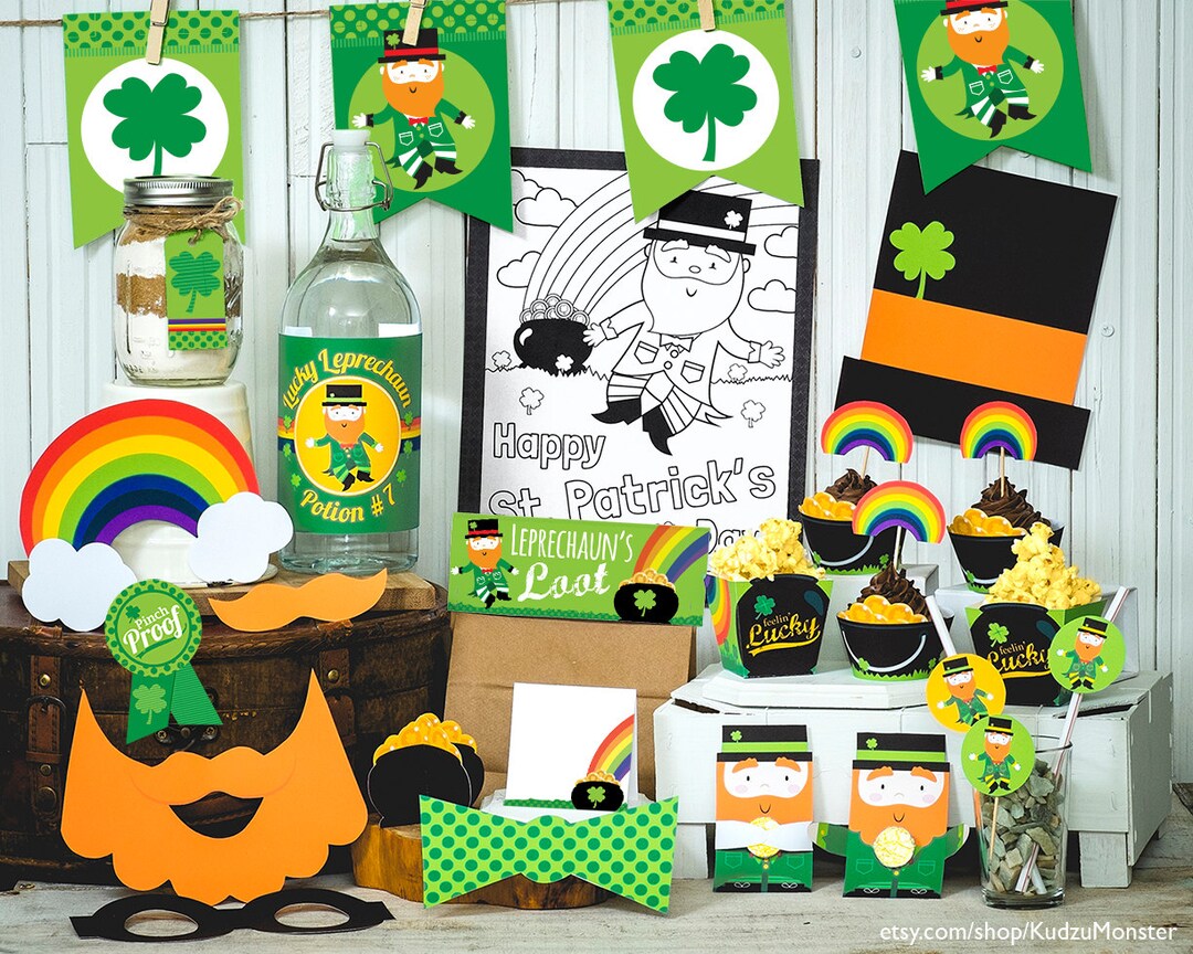 St. Patrick's Day Party Printable Decor Kit Saint Patricks Day ...