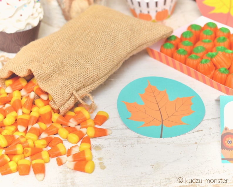 Fall Woodland Party Printable Decor Kit Fox Deer Raccoon Bear - Etsy