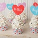 Valentines Cupcake Wrappers and Cupcake Toppers for Valentine's Day ...