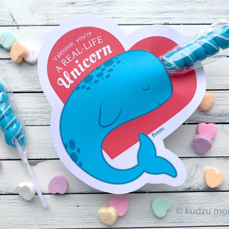 Narwhal Valentine - Etsy