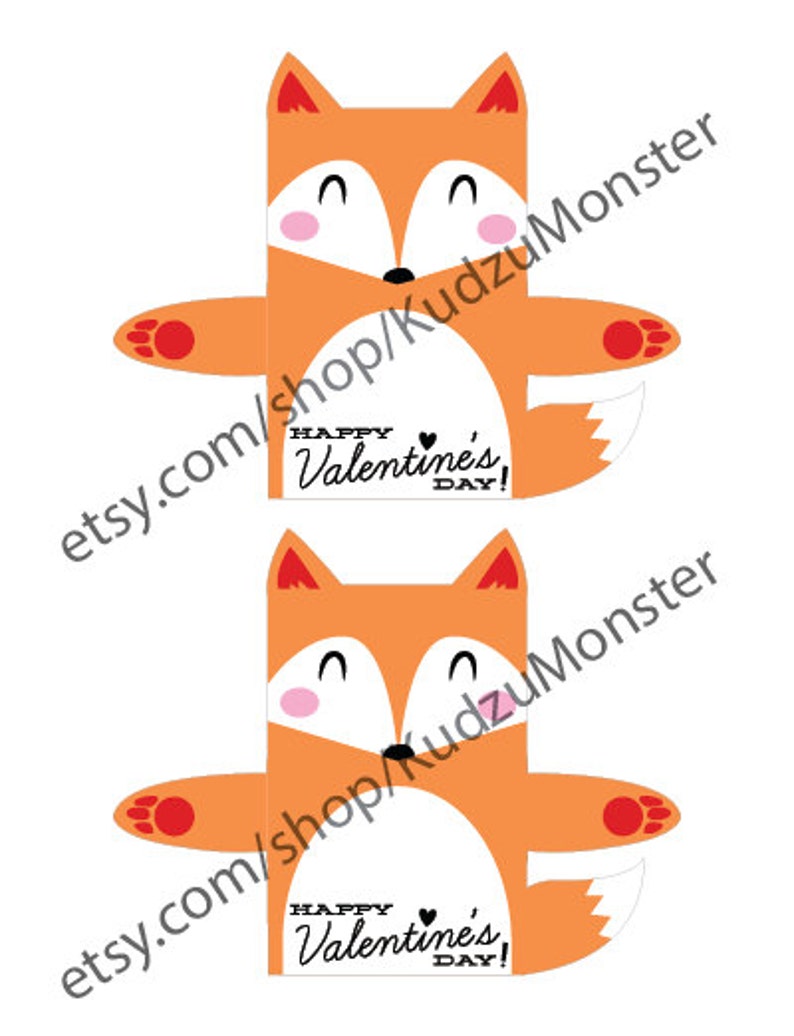 Woodland Classroom Candy Holder Valentines Cute Animals Hug Individual ...