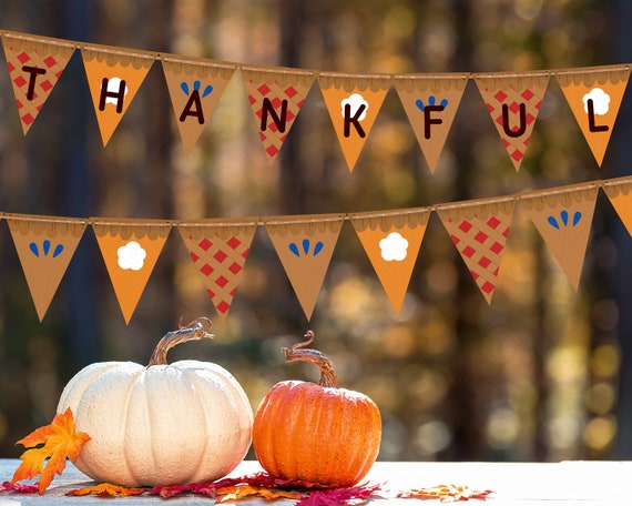 Printable Pie Slice Banner | Thanksgiving Decor | Pumpkin Pie ...