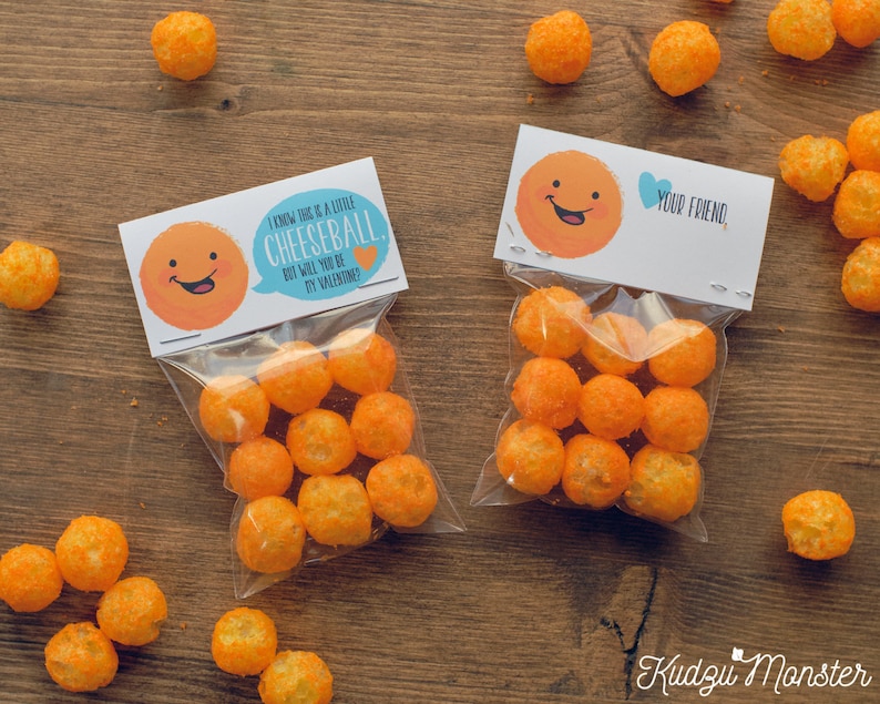 Valentines Cheeseballs Cheese Puffs Bag Label INSTANT DOWNLOAD ...
