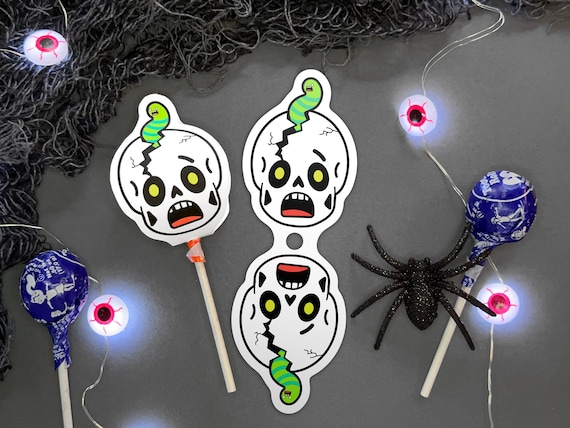Printable Skull Character Sucker Covers - Funny Halloween Lollipop ...